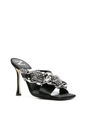 N°21 Chunky Chain Crystal-embellished Sandals