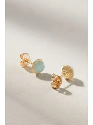 OLE LYNGGAARD COPENHAGEN Lotus Aquamarine 18-karat Earrings
