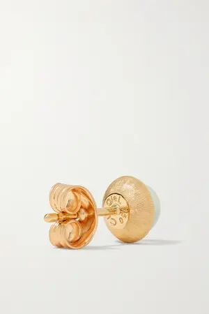 OLE LYNGGAARD COPENHAGEN Lotus Aquamarine 18-karat Earrings
