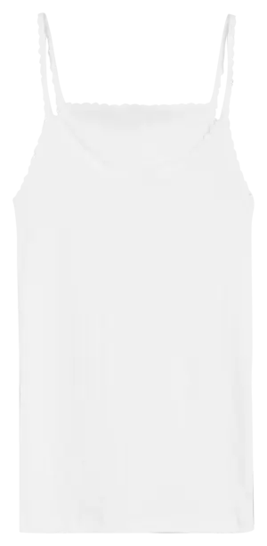 LESET LESET Pointelle-knit Cotton-jersey Tank