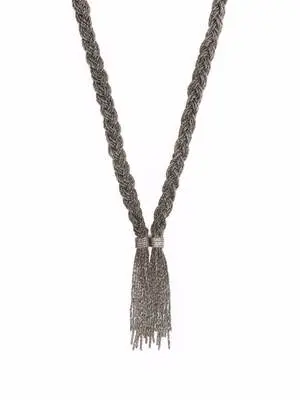 AURÉLIE BIDERMANN Miki Tasseled Necklace - Black