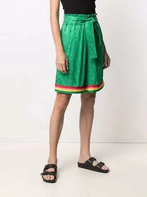 Palm Angels Logo-print High-waisted Shorts