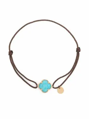 MORGANNE BELLO 18kt Yellow Victoria Clover Stone Turquoise Bracelet
