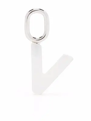MARIA BLACK Lucid Letter V Charm - White