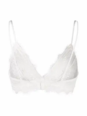 ANINE BING Triangle Lace Bralette - White