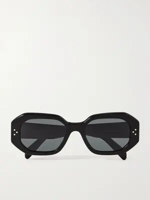 Celine Square-Frame Acetate Sunglasses Black