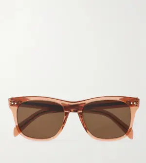Celine Square-Frame Acetate Sunglasses Light Brown