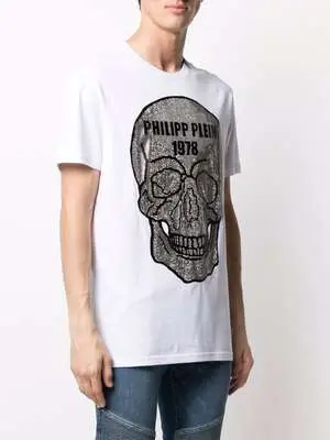 Philipp Plein Crystal Skull Cotton T-shirt