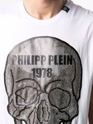 Philipp Plein Crystal Skull Cotton T-shirt