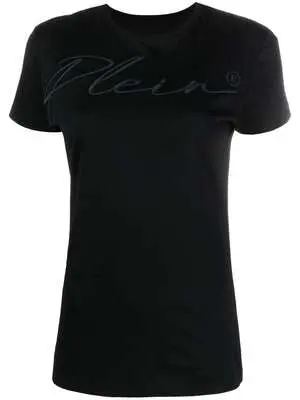 Philipp Plein Logo-embroidered T-shirt - Black