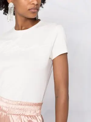 Philipp Plein Logo-embroidered T-shirt - Neutrals