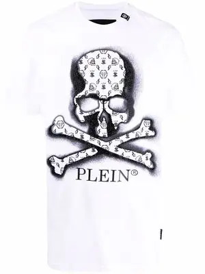 Philipp Plein Skull-print Logo T-shirt - White