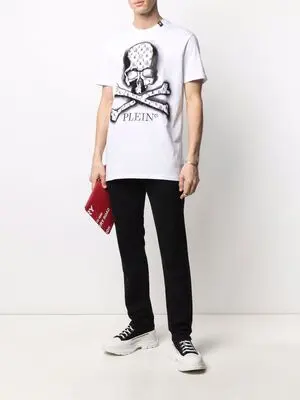Philipp Plein Skull-print Logo T-shirt - White