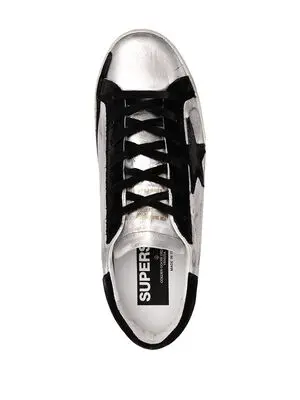 GOLDEN GOOSE Super-star Leather Sneakers - Silver