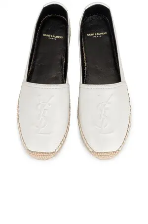 Saint Laurent Espadrille Flats - Blanc Optique