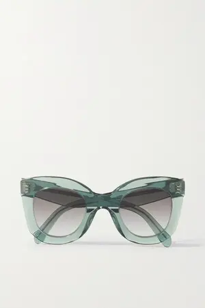 Celine CELINE Eyewear Oversized Cat-eye Sunglasses Green