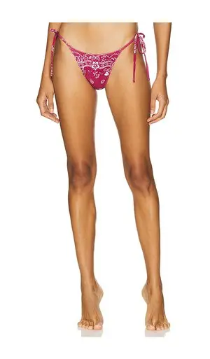 TROPIC OF C Praia Bikini Bottom - Red Bandana