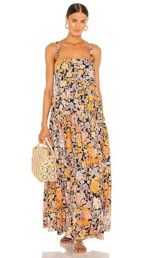 Free People Park Slope Maxi Dress In Black