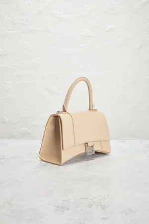 Balenciaga Small Hourglass Top Handle Bag - Light Beige