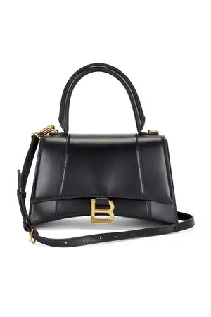 Balenciaga Small Hourglass Top Handle Bag - Black