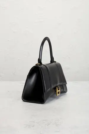 Balenciaga Small Hourglass Top Handle Bag - Black