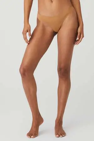 Alo Yoga Airbrush Invisible Thong Underwear - Sand