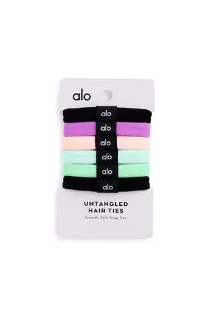 Alo Yoga ALO Untangled Hair Tie 6-Pack Pastel Multicolor