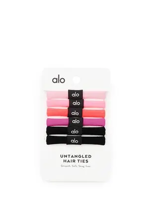Alo Yoga ALO Untangled Hair Tie 6-Pack Pink Multi