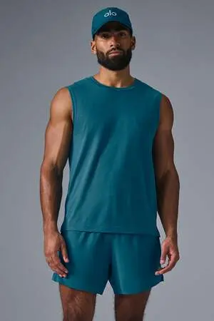 Alo Yoga The Triumph Muscle Tank - Oceanic Teal