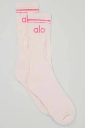 Alo Yoga ALO Throwback Socks Pink Sugar/pink Fuchsia