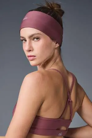 Alo Yoga Airlift Headband Burgundy Truffle