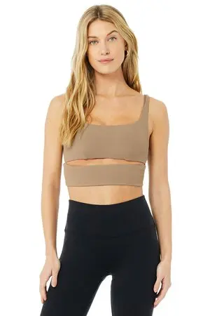 Alo Yoga Slit Bra Gravel