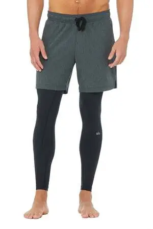 Alo Yoga ALO Stability 2-in-1 Pant Dark Grey Marl/black