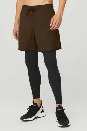 Alo Yoga Stability 2-in-1 Pant - Espresso/black