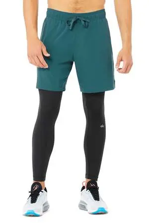 Alo Yoga ALO Stability 2-in-1 Pant Mineral Blue/black