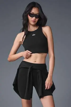【美品/大人気】Alo Yoga アロヨガ 定番タンクトップ 黒 S Alo Yoga（アロヨガ）の「【alo】COVER TANK（タンクトップ）」 - WEAR