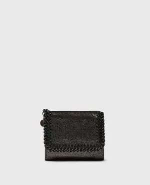 Stella McCartney Falabella Small Flap Wallet Black