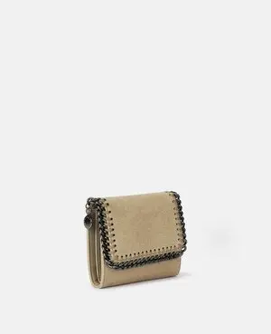 Stella McCartney Falabella Small Flap Wallet - Clotted Cream