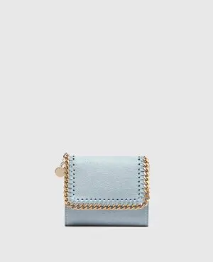 Stella McCartney Falabella Small Flap Wallet Duck Egg