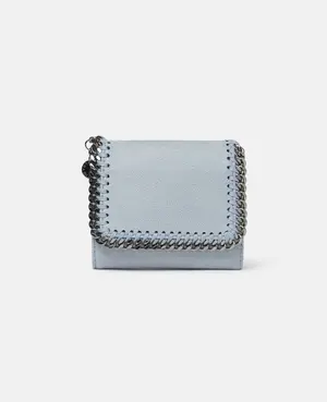 Stella McCartney Falabella Small Flap Wallet Dusty Blue
