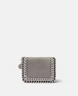 Stella McCartney Falabella Small Flap Wallet Grey