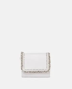 Stella McCartney Falabella Small Flap Wallet Ice Grey