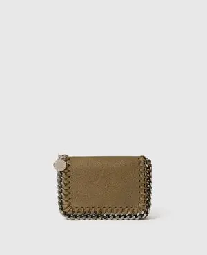 Stella McCartney Falabella Small Flap Wallet - Olive