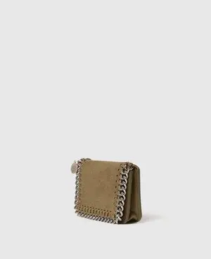 Stella McCartney Falabella Small Flap Wallet - Olive