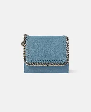 Stella McCartney Falabella Small Flap Wallet Peacock
