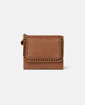 Stella McCartney Falabella Small Flap Wallet Pecan