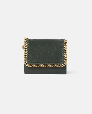 Stella McCartney Falabella Small Flap Wallet Pine Green