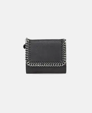 Stella McCartney Falabella Small Flap Wallet Slate