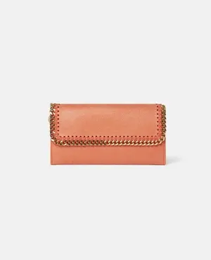 Stella McCartney Falabella Flap Continental Wallet Bright Orange