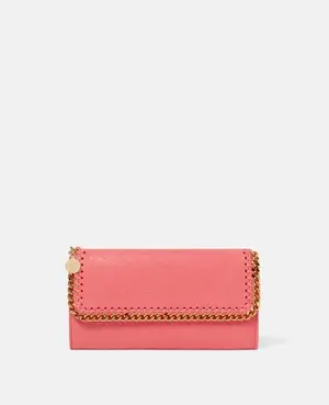 Stella McCartney Falabella Flap Continental Wallet Bright Pink